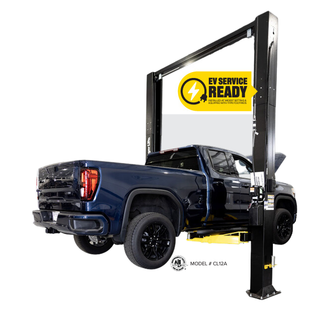 Challenger Lifts 12K 2-Post Adjustable Car Lift w/ 1ft Extension & Qui ...