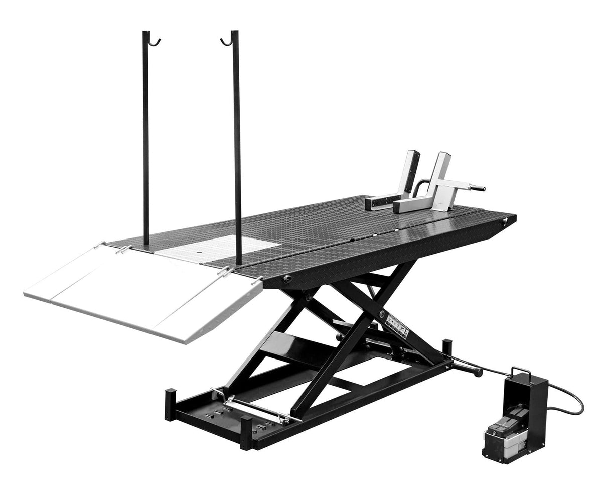 iDEAL Tool Air/Hydraulic Motorcycle Lift Benches M-1500C-HR-BLK ...